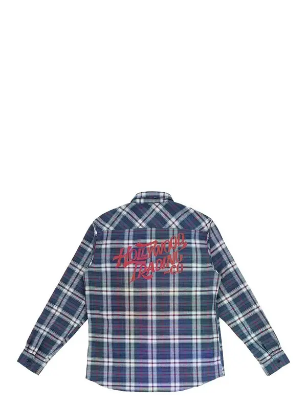 HTC LOS ANGELES Check Cotton-flannel Shirt - Blue