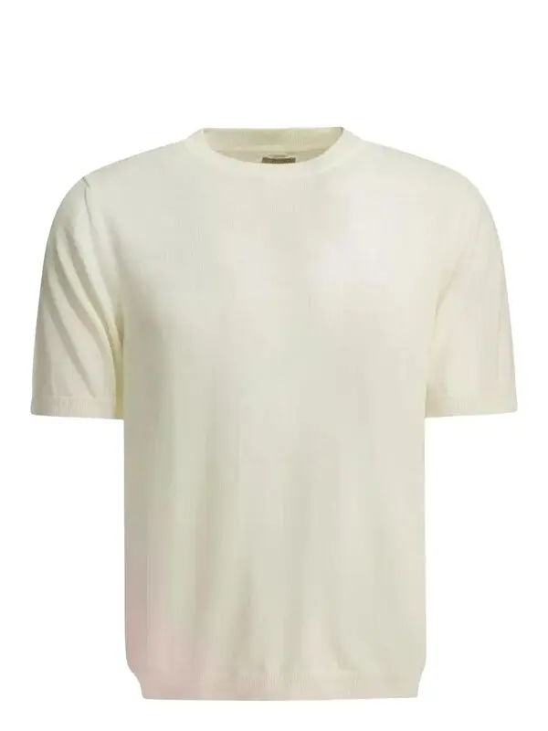 RAKKI Number-patch Knitted T-shirt - Neutrals