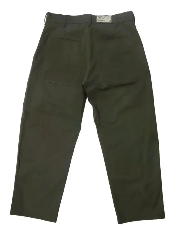 HTC LOS ANGELES Stud-embellished Baggy-fit Trousers - Green