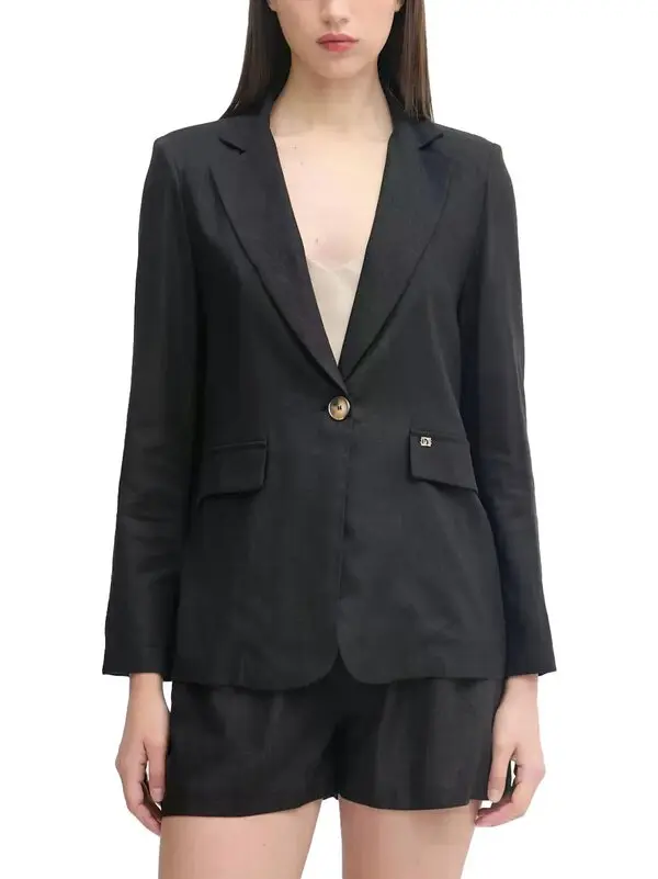 GAUDI Single-breasted Notched-lapels Blazer - Black