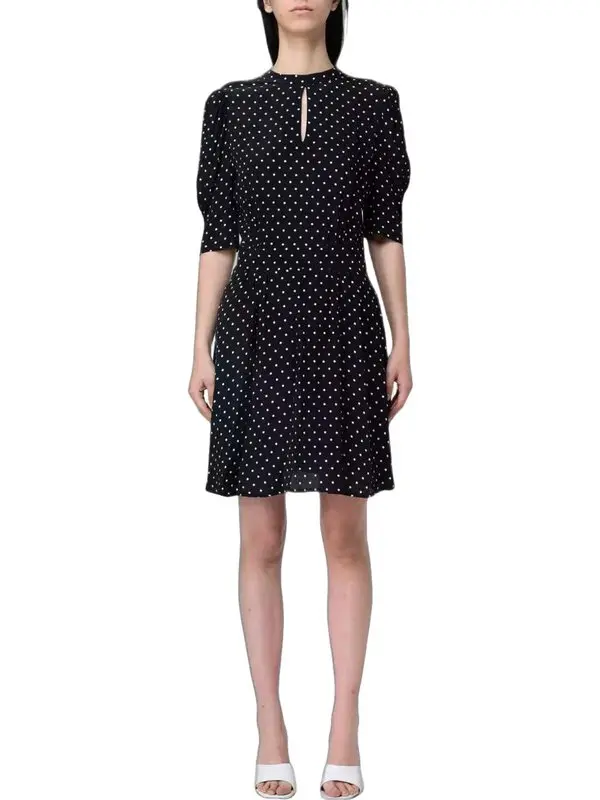 MAR DE MARGARITAS Kimberly Polka-dot Mini Dress - Black
