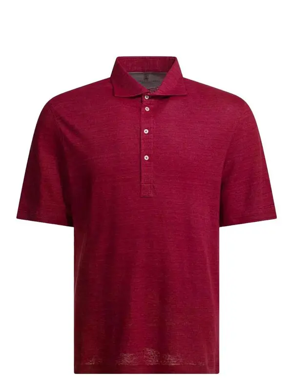 Brunello Cucinelli Short-sleeve Polo Shirt - Red