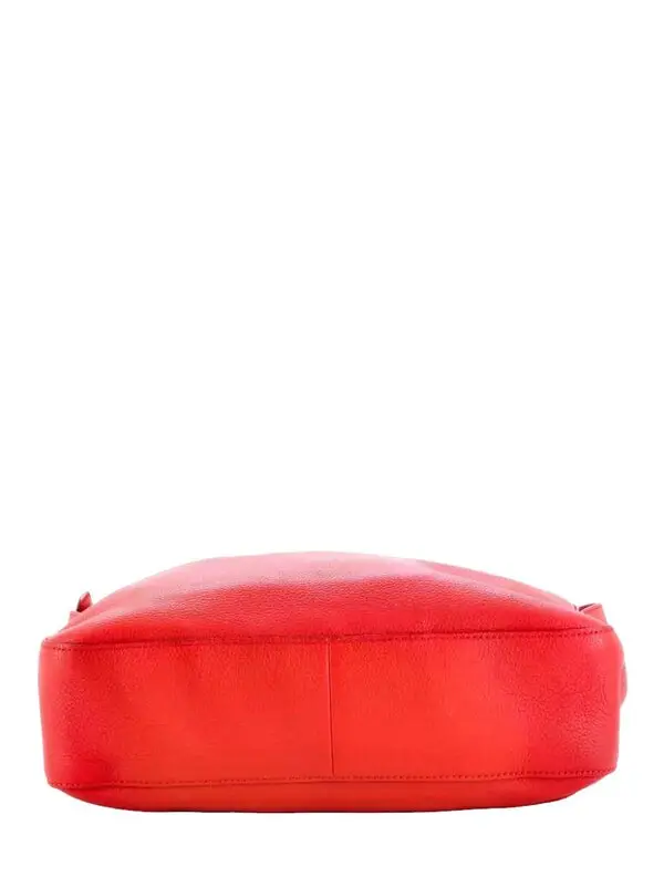 Prada Vitello Daino Top Zip Shoulder Bag - Red