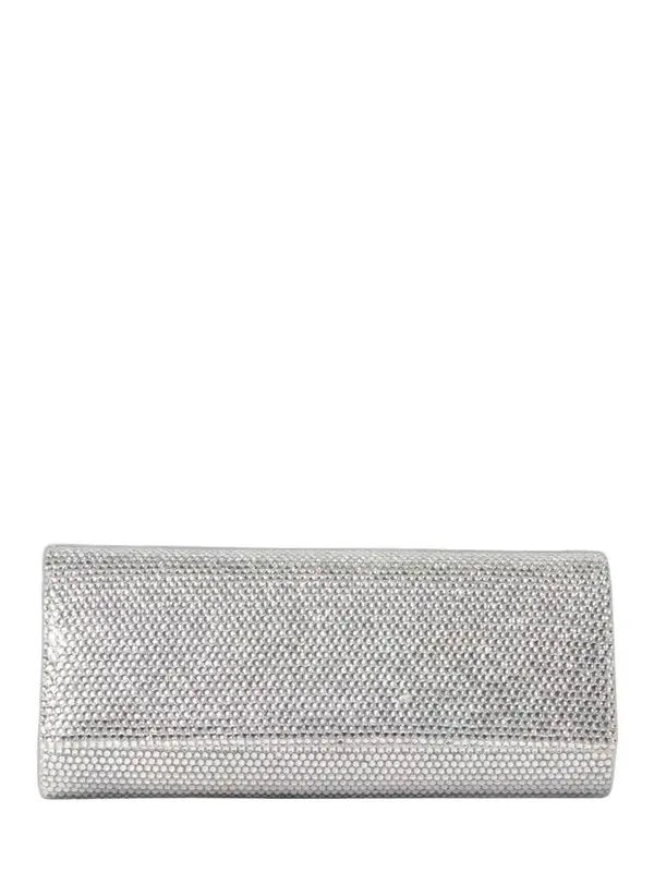 TWENTY FOURHAITCH French 75 Crystal-embellished Clutch Bag - Silver