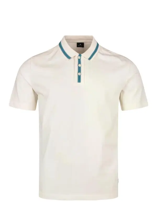 Paul Smith Stripe-trim Short-sleeve Polo Shirt - Neutrals