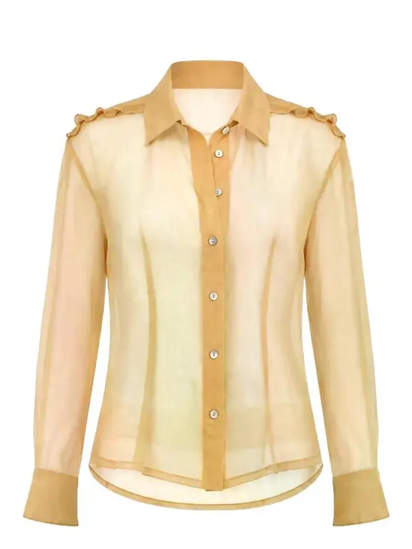 Paloma Wool Ruffled Silk Shirt - Neutrals