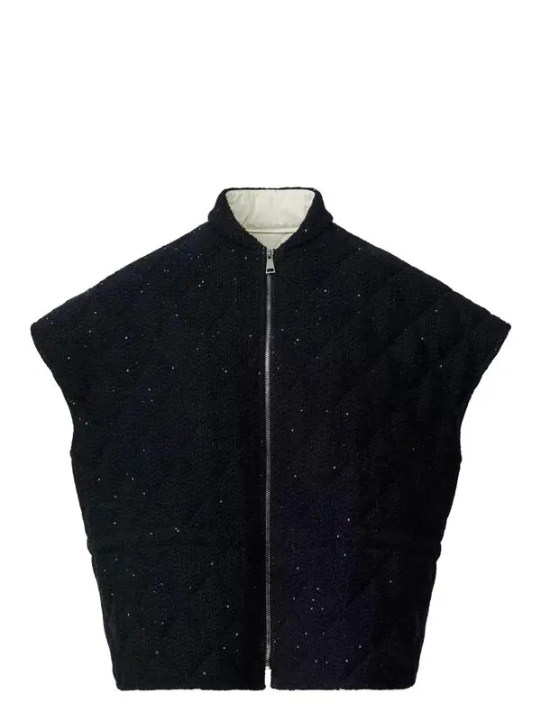 Fabiana Filippi Sequin-embellished Quilted Coat - Blue