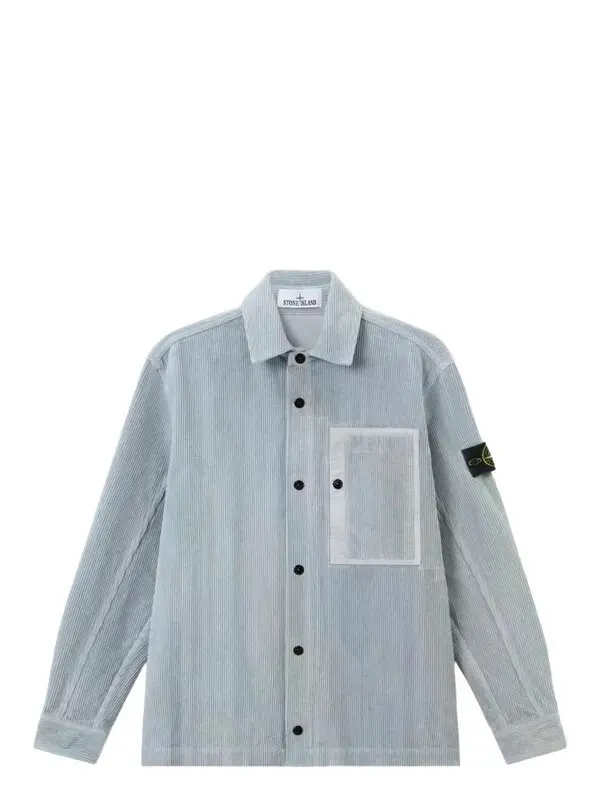 Stone Island 1200016 Organic Cotton Corduroy 800 Overshirt - Grey