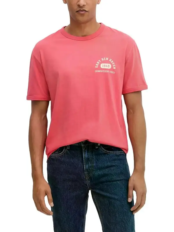 Gant Logo-print Crew-neck T-shirt - Red