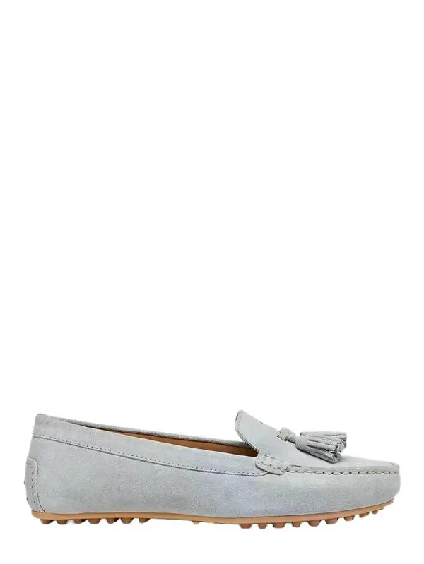 Geox Kalistena Suede Loafers With Tassel Detail - Grey