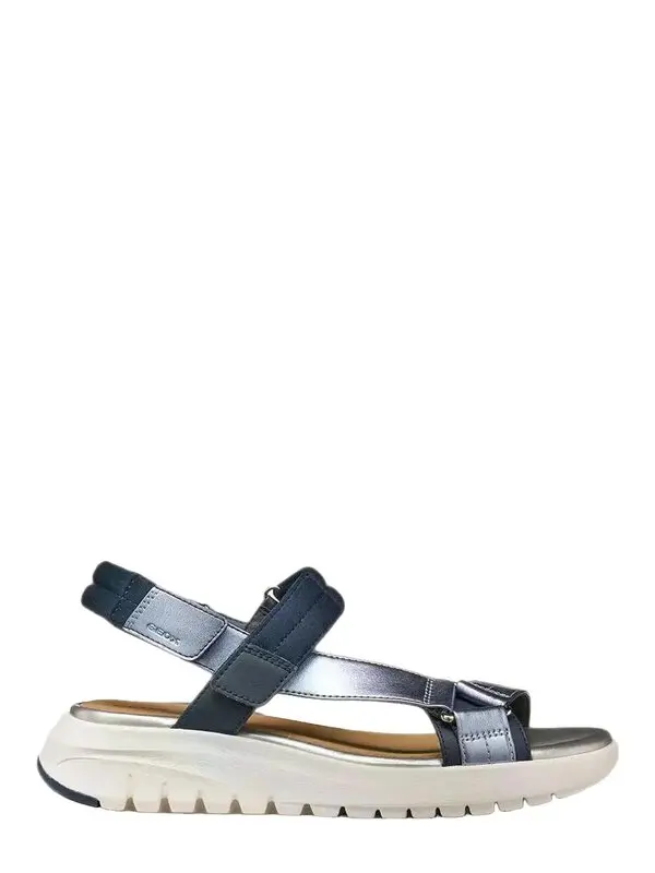 Geox Flextride S Metallic Touch-strap Sandals - Blue