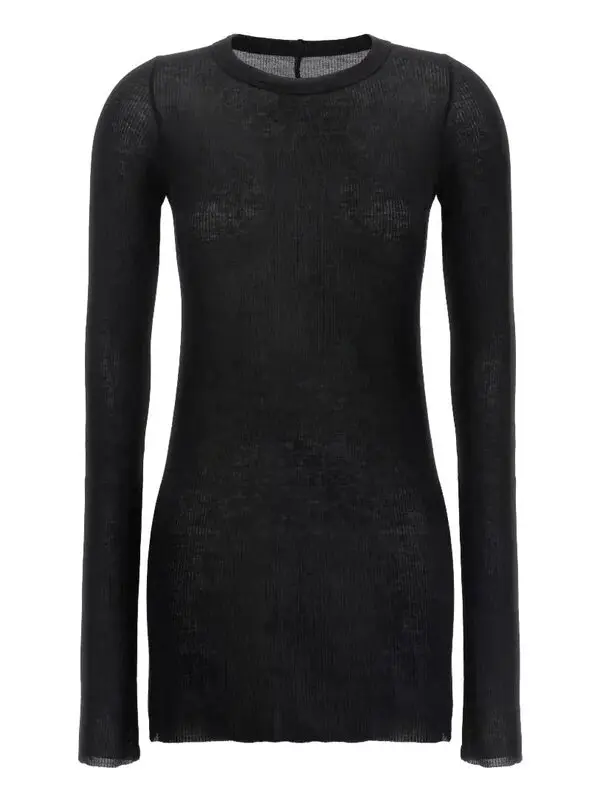Rick Owens Ribbed Long-sleeve T-shirt - Black