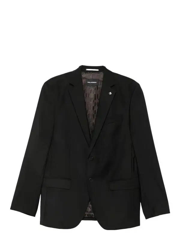 Karl Lagerfeld Single-breasted Buttoned Blazer - Black