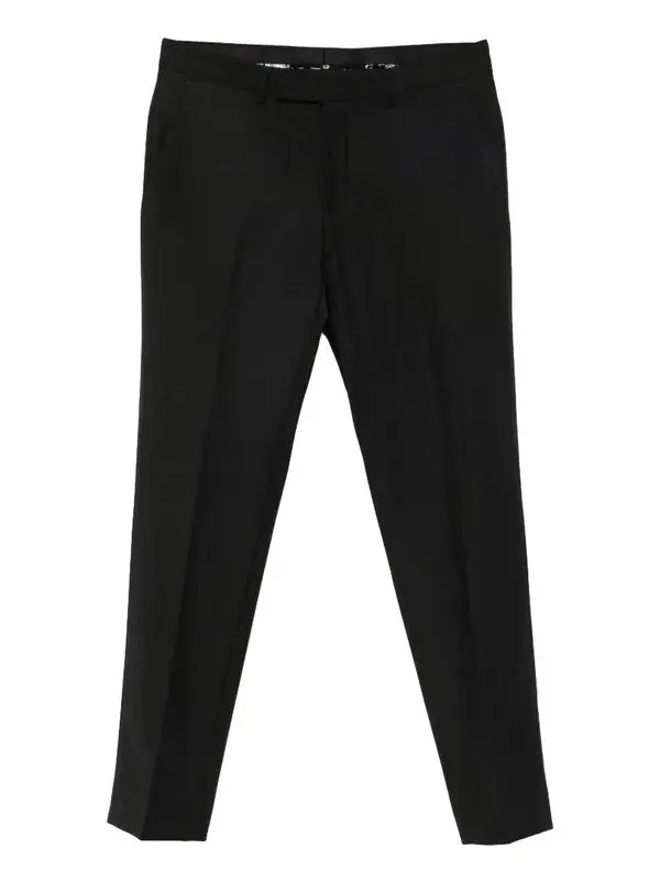 Karl Lagerfeld Pressed Crease Belt-loop Trousers - Black