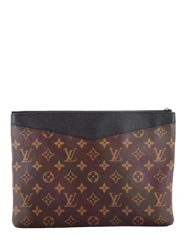 LOUIS VUITTON Monogram Canvas Pouch - Black