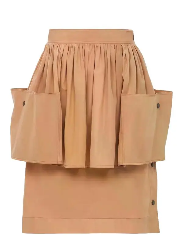 Chloé Layered Cotton Midi Skirt - Neutrals