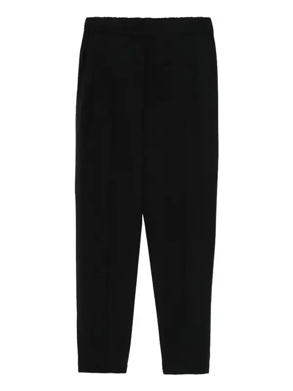 Antonelli Firenze Elasticated Waist Tapered Trousers - Black