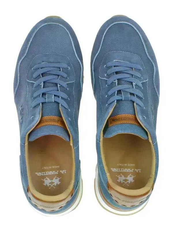 LA MARTINA Perforated Panelled Sneakers - Blue
