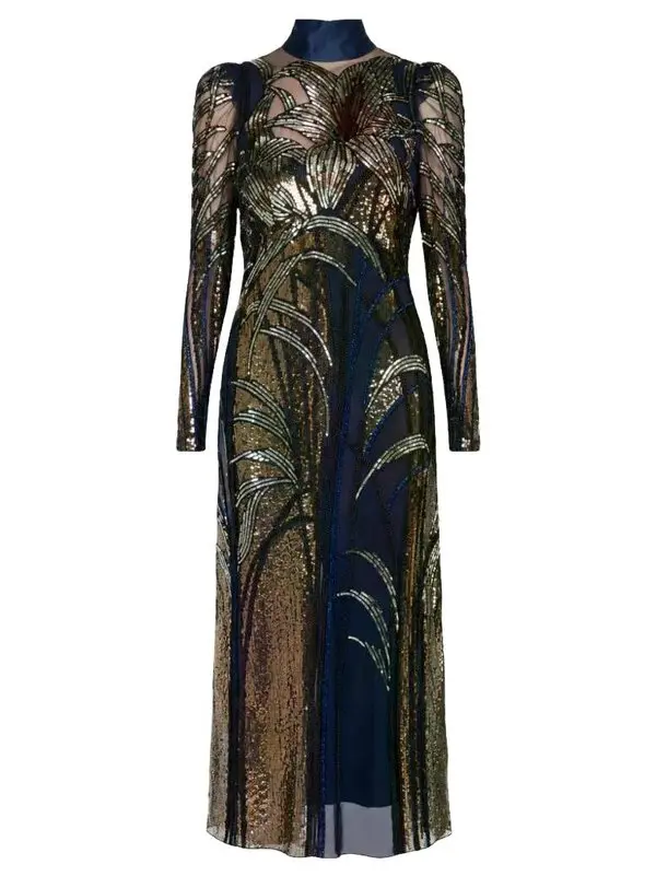 TEMPERLEY LONDON Marianna Sequin-embellished Maxi Dress - Gold