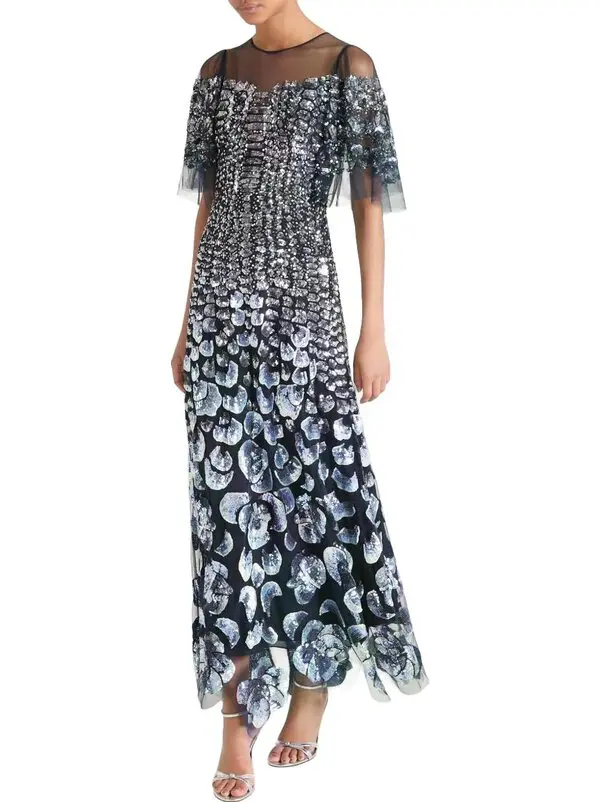 TEMPERLEY LONDON Piper Maxi Dress - Blue