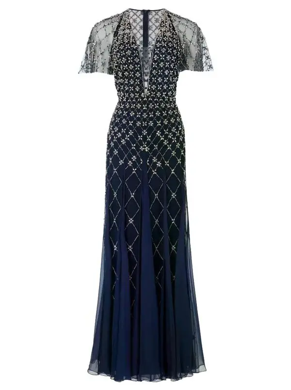 TEMPERLEY LONDON Vita Embellished Gown - Blue