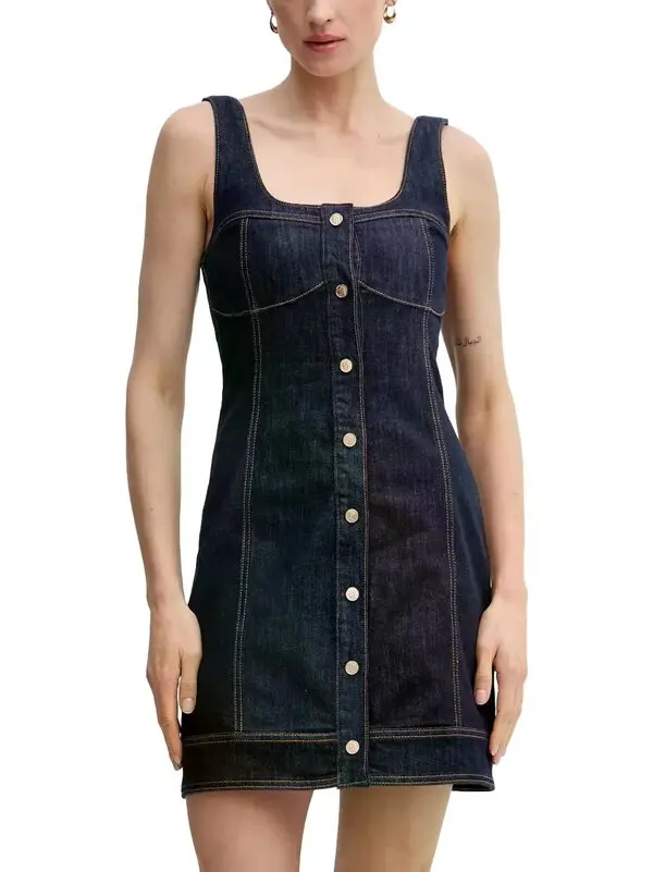 GAUDI Sleeveless Denim Mini Dress - Blue