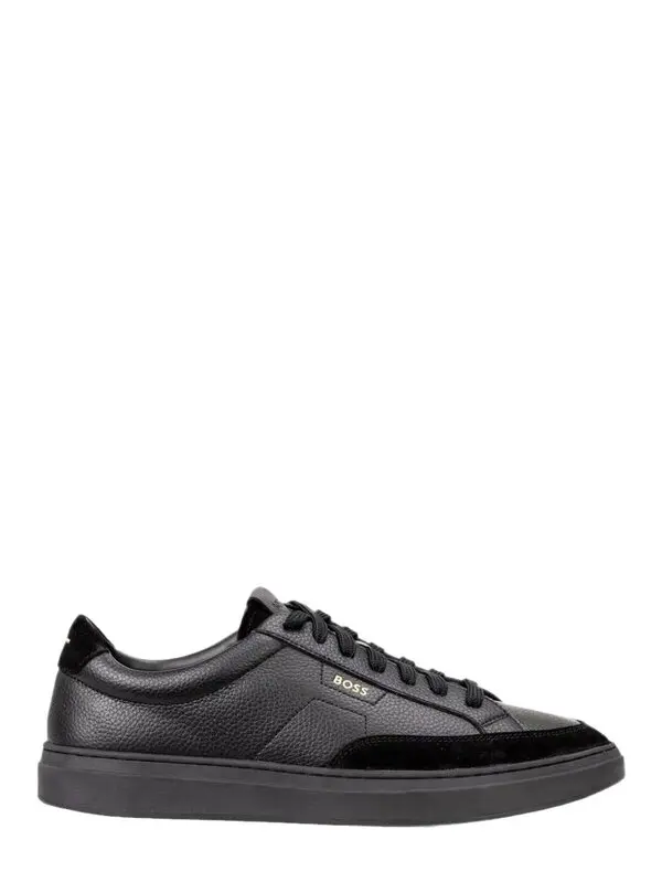 BOSS Leather Low-top Sneakers - Black