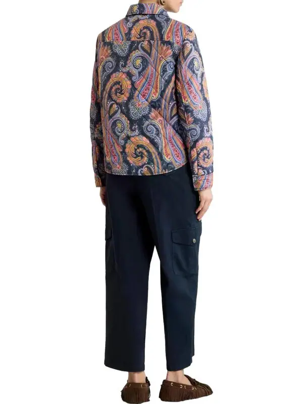 Etro Quilted Paisley Overshirt - Blue