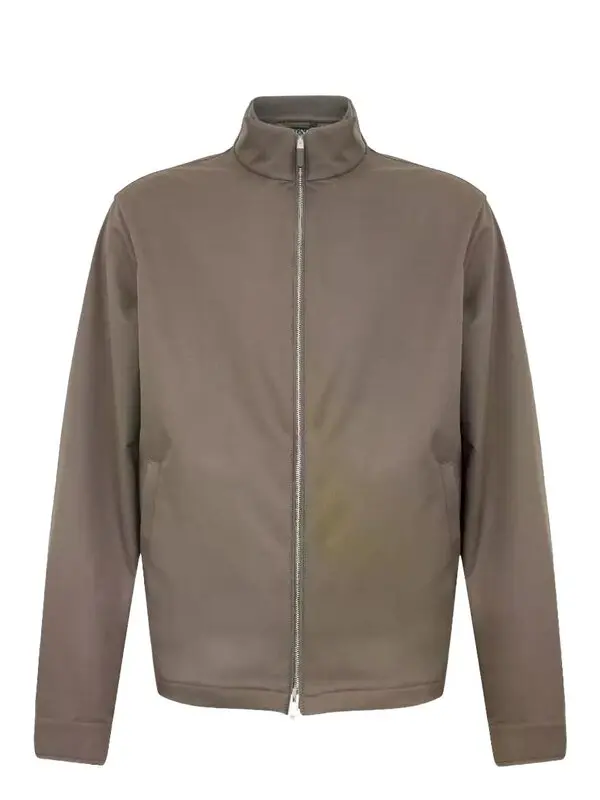Zegna High-neck Zip-up Jacket - Brown