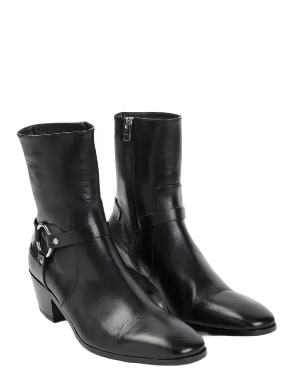 TOM FORD Harness Detail Ankle Boots - Black