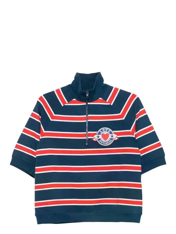 Moschino Striped Polo Top - Blue
