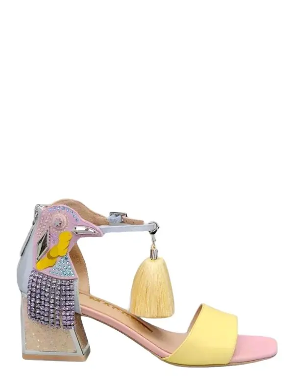 KAT MACONIE Bird Embellishment Sandals - Yellow