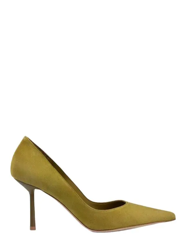LE SILLA Bella Pointed-toe Suede Pumps - Green