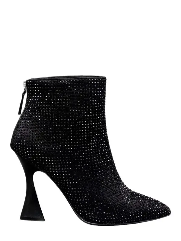 KAT MACONIE Crystal Embellished Pointed-toe Ankle Boots - Black