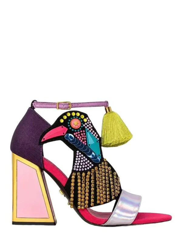 KAT MACONIE Aya Bird-embellishment Sandals - Black
