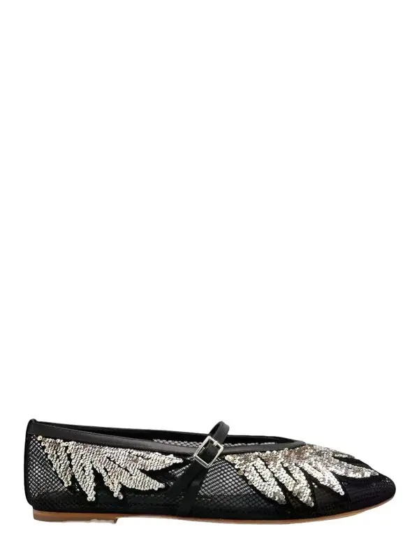 KAT MACONIE Joanna Sequin-embellished Ballet Flats - Black