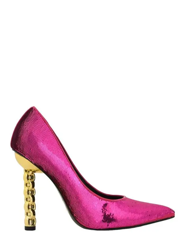 KAT MACONIE Lydia Chain-link Stiletto Pumps - Pink