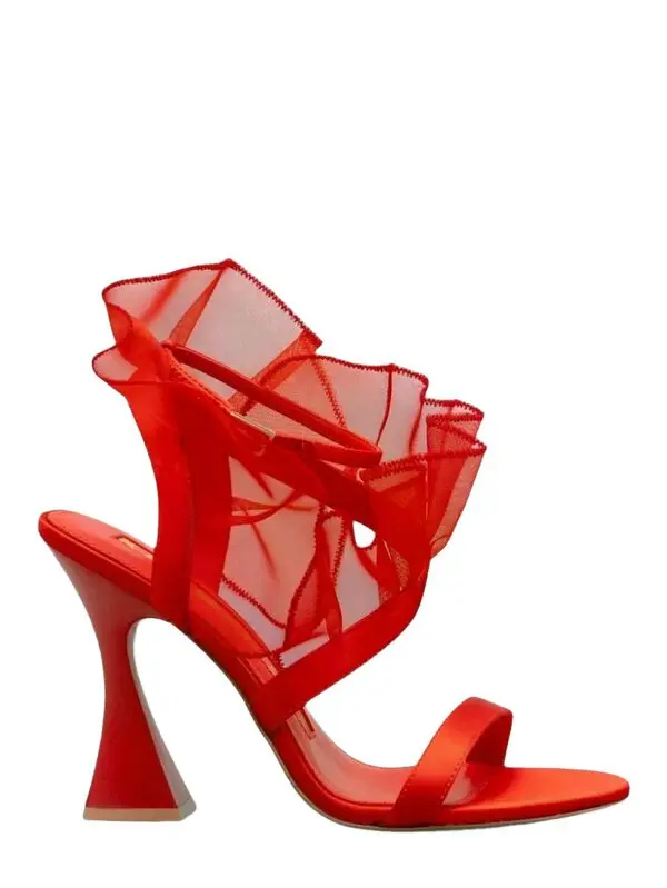 KAT MACONIE Sabina Ruffled Sandals - Red
