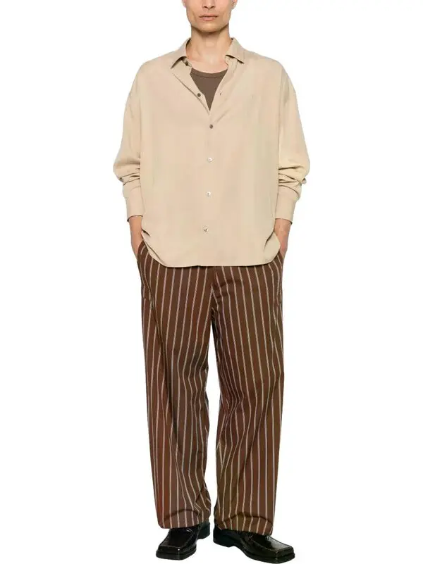 Études Studio Striped Drawstring Trousers - Brown