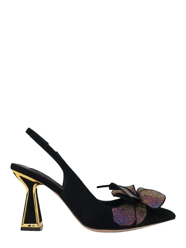 KAT MACONIE Embellished Slingback Pumps - Black