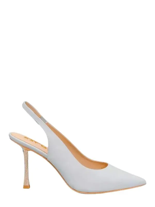 KAT MACONIE Crystal Embellished Slingback Pumps - Grey