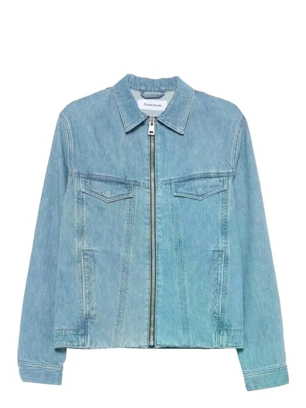 Études Studio Zip-up Slim-fit Denim Jacket - Blue