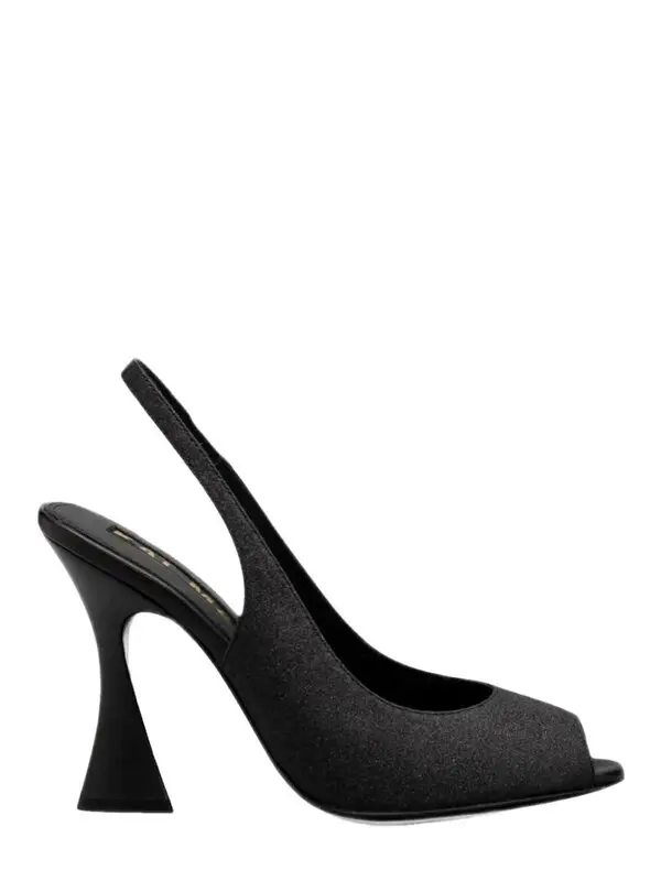 KAT MACONIE Glitter Effect Slingback Pumps - Black