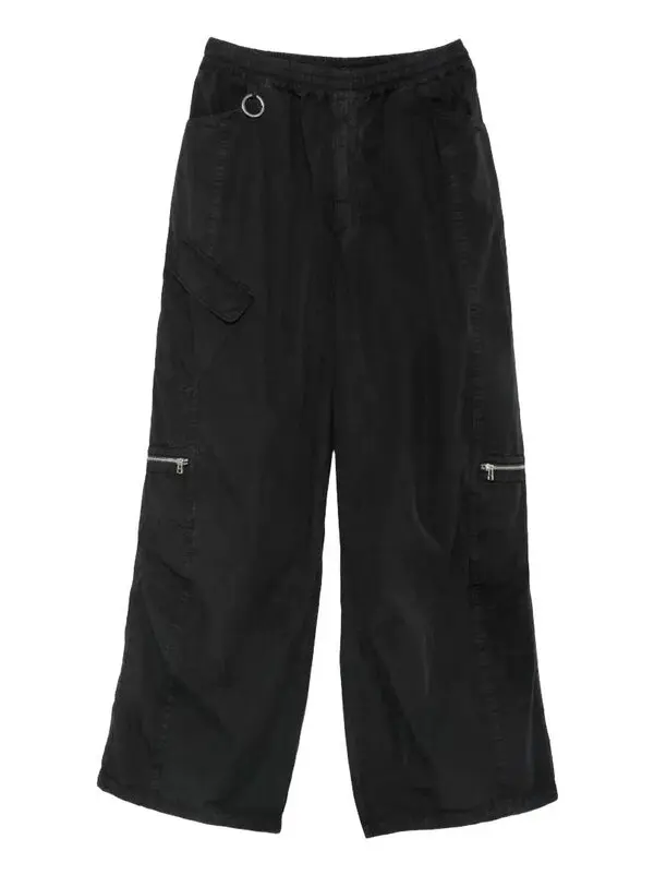 Études Studio Wide Leg Zip-detail Trousers - Black