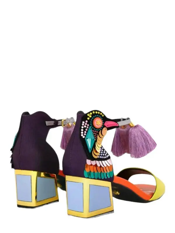 KAT MACONIE Embellished Tassel Sandals - Orange