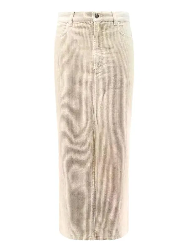 MARANT ETOILE Corduroy Midi Skirt - Neutrals