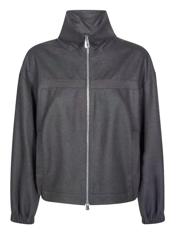 Pinko High-neck Bomber Jacket - Grey