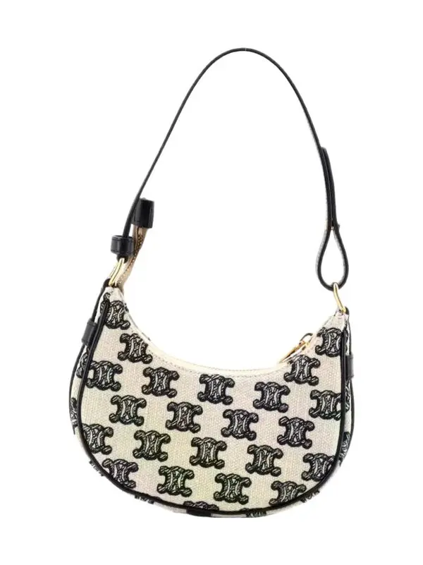 Celine Ava Bag Triomphe Canvas Mini Shoulder Bag - Neutrals