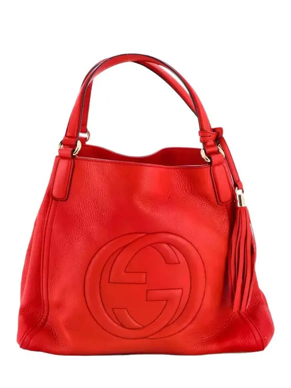 Gucci Soho Leather Shoulder Bag - Red