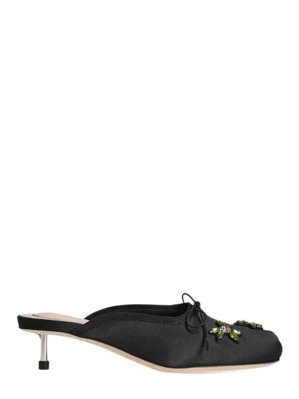 Simone Rocha Embellished Mules - Black